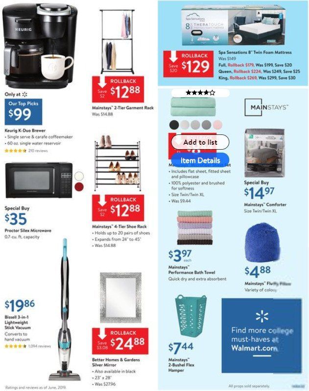 Walmart Weekly Ad Aug 11 – Aug 29, 2019