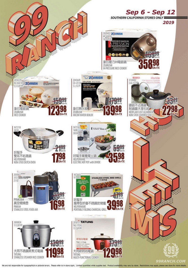 99 Ranch Market Weekly Ad Sep 06 – Sep 12, 2019