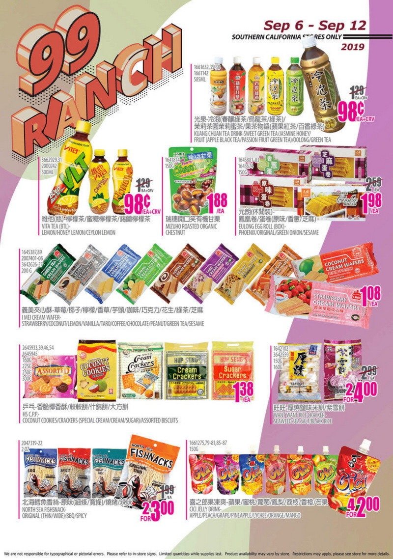 99 Ranch Market Weekly Ad Sep 06 – Sep 12, 2019