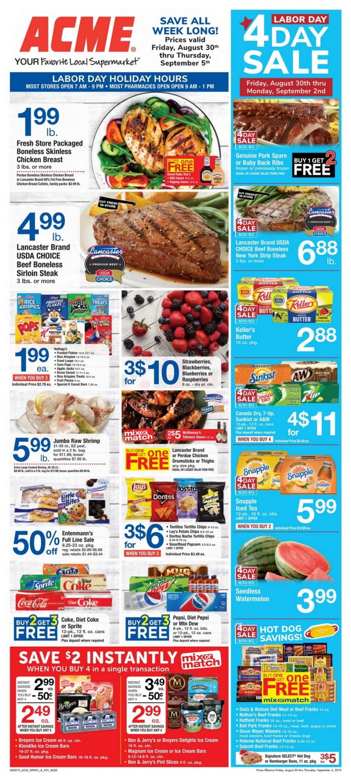 Acme Weekly Ad Aug 30 – Sep 5, 2019