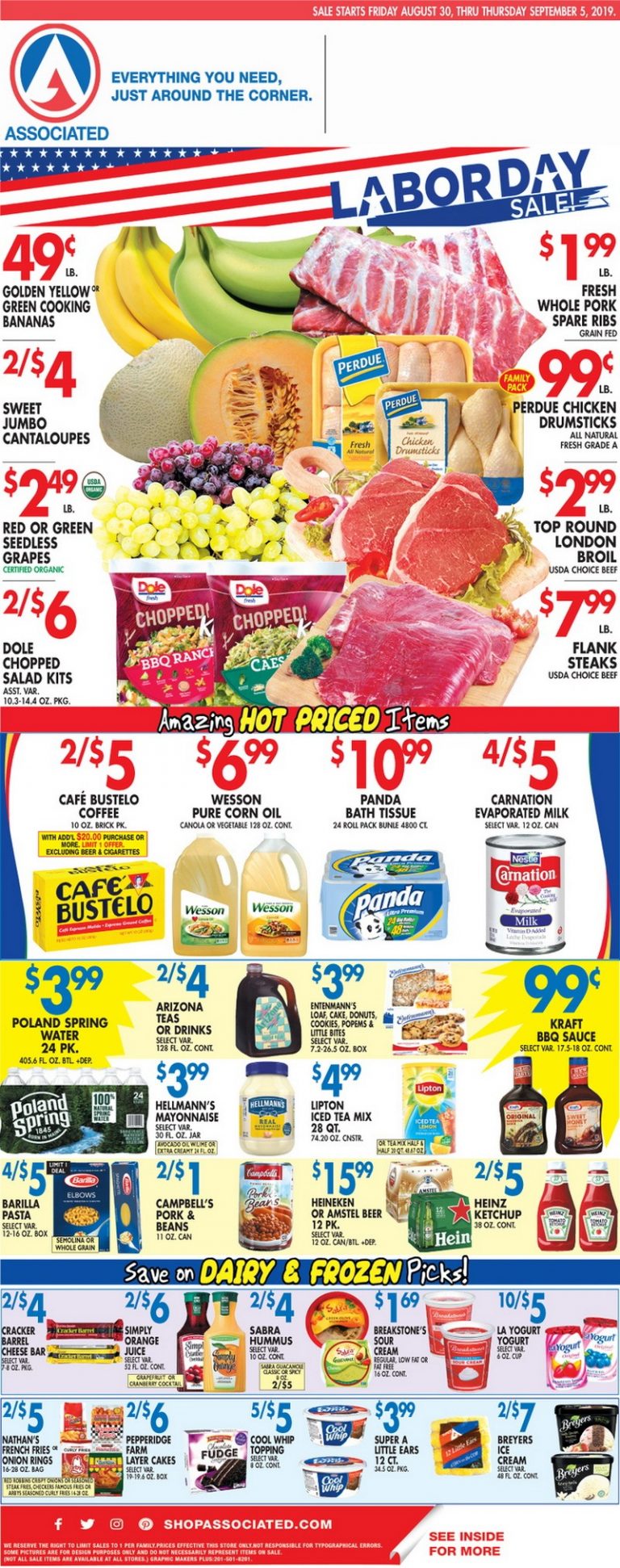 Associated Supermarkets Weekly Ad Aug 30 – Sep 05, 2019