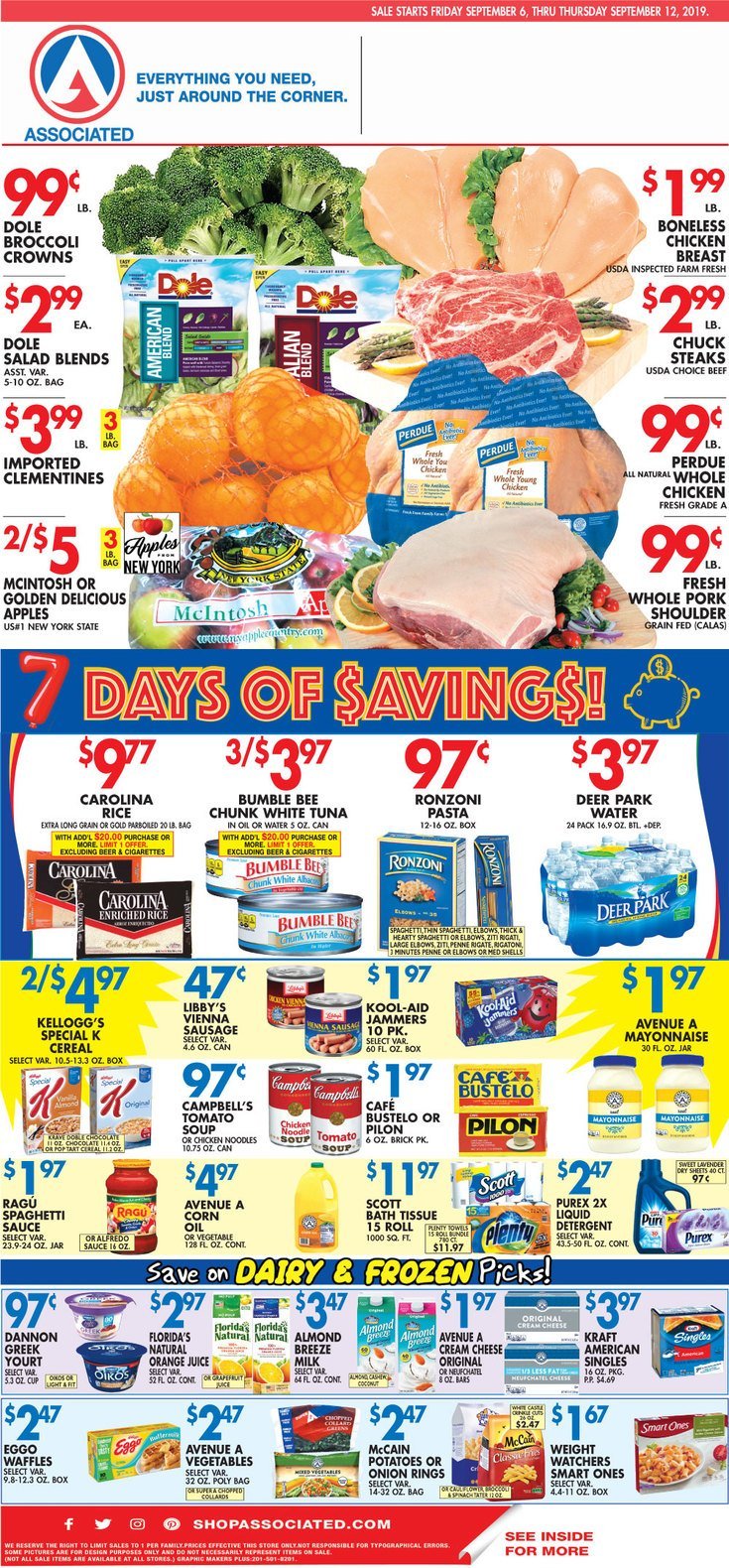 Associated Supermarkets Weekly Ad Sep 6 – Sep 12, 2019