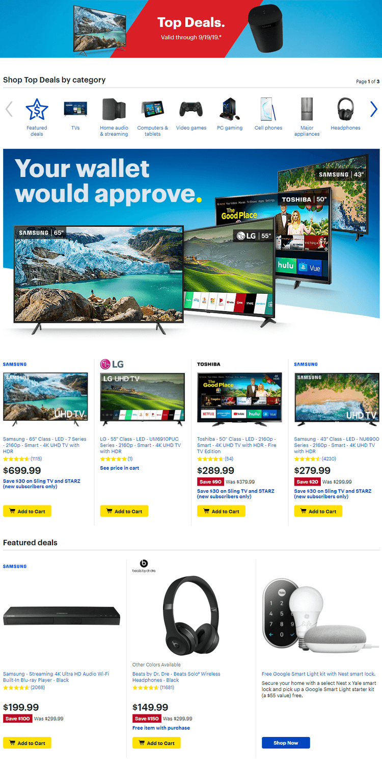 Best Buy Weekly Ad Sep 16 – Sep 19, 2019