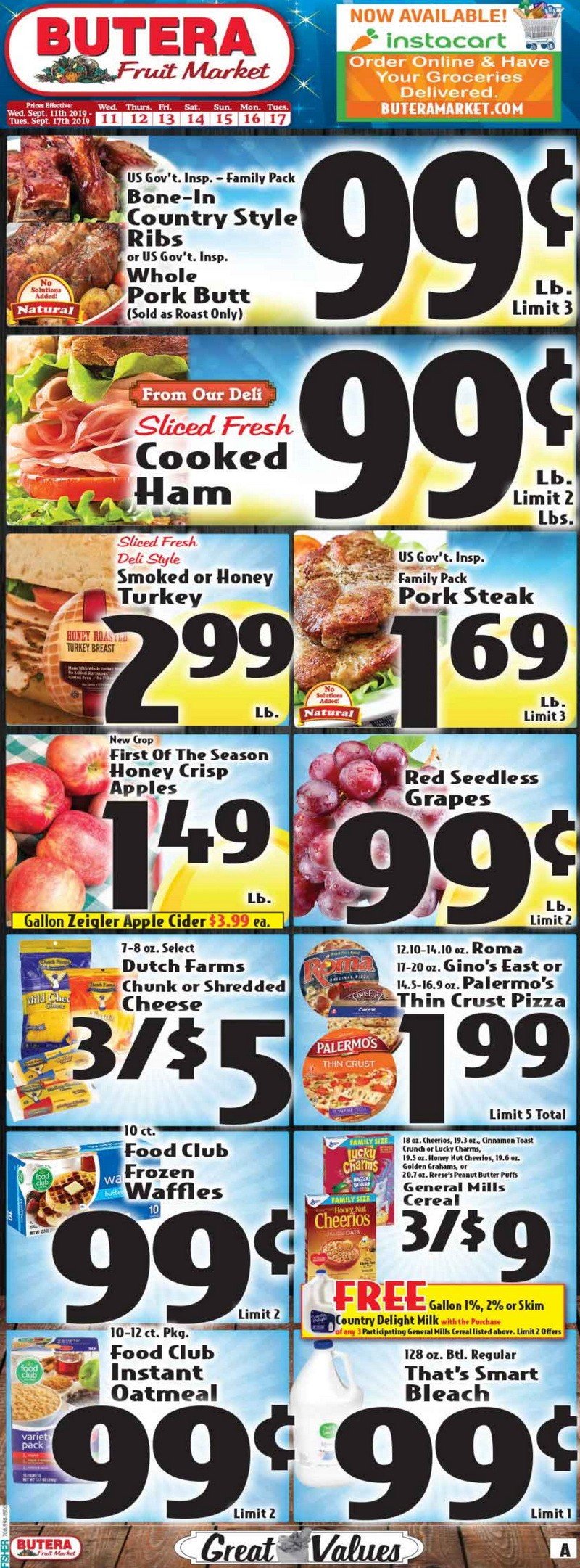 Butera Weekly Ad Sep 11 – Sep 17, 2019