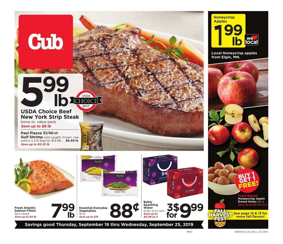Cub Foods Weekly Ad Sep 19 – Sep 25, 2019