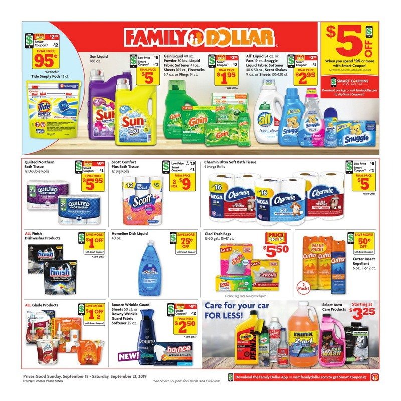 Family Dollar Weekly Ad Sep 15 – Sep 21, 2019