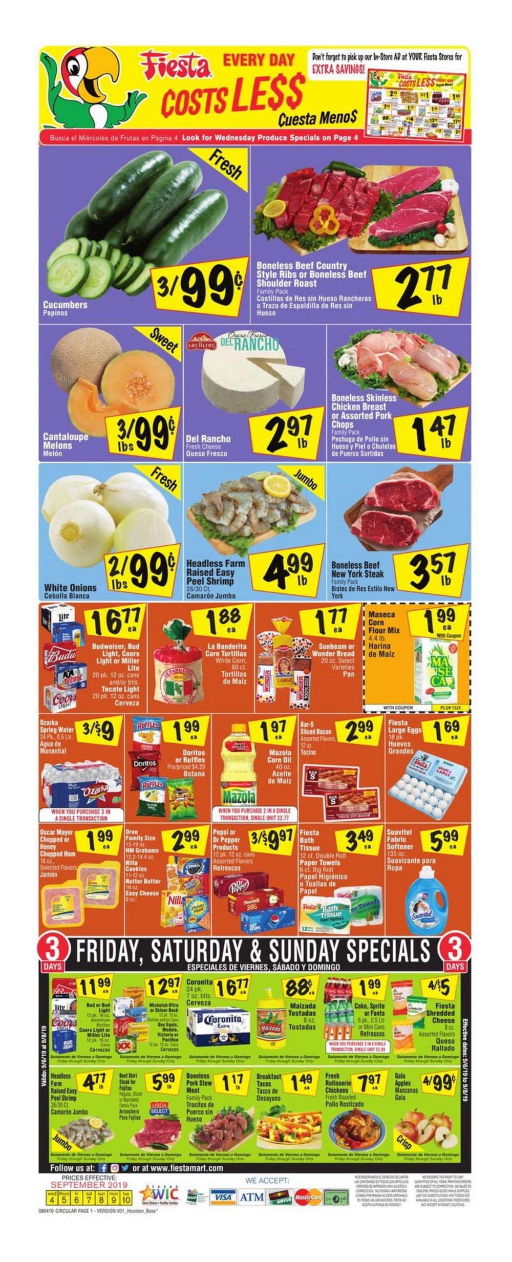 Fiesta Mart Weekly Ad Sep 4 – Sep 10, 2019