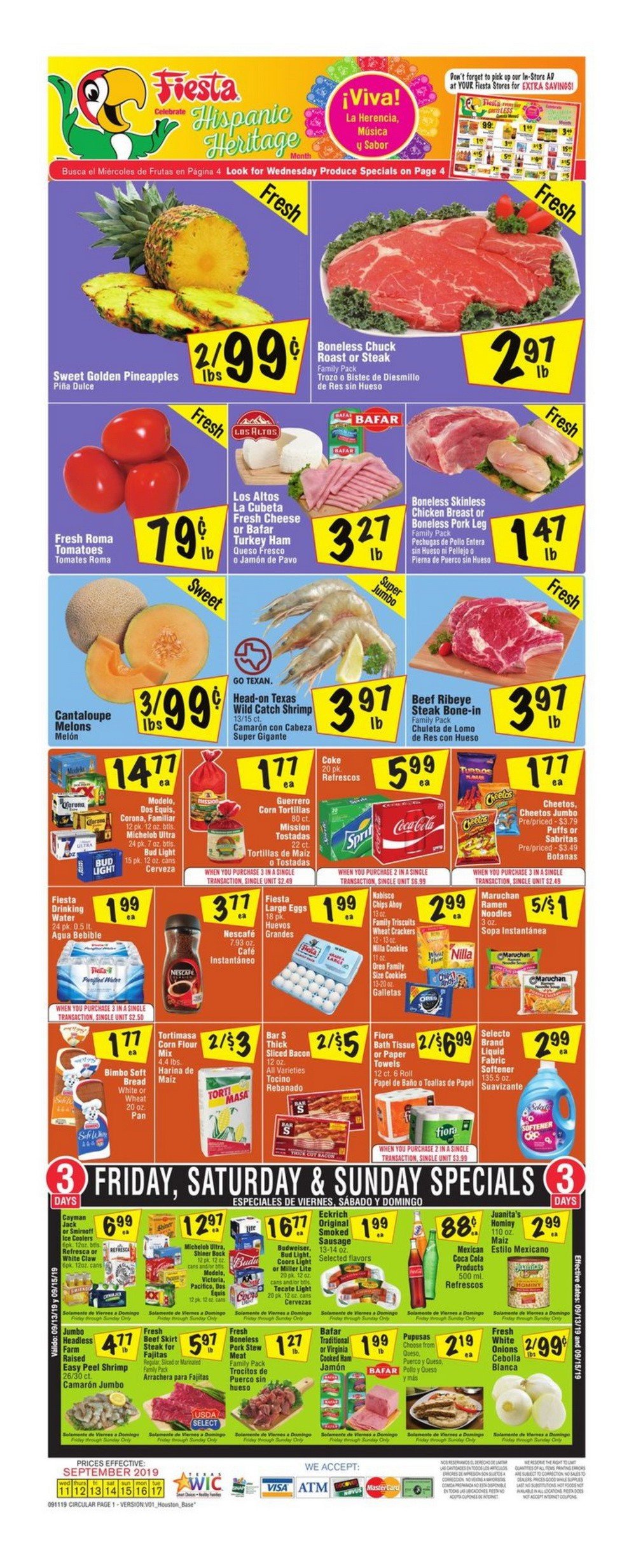 Fiesta Mart Weekly Ad Sep 11 – Sep 17, 2019