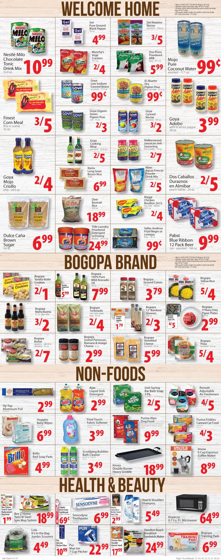 Food Bazaar Weekly Ad Sep 05 – Sep 11, 2019