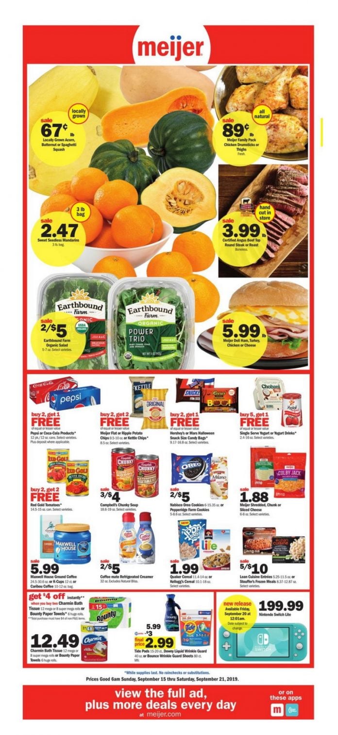 Meijer Weekly Ad Sep 15 – Sep 21, 2019
