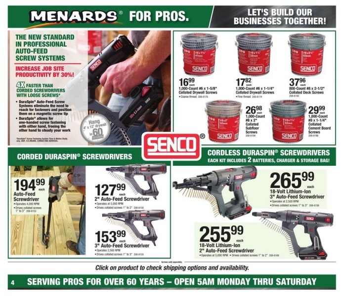 Menards Weekly Sale Sep 08 – Sep 21, 2019