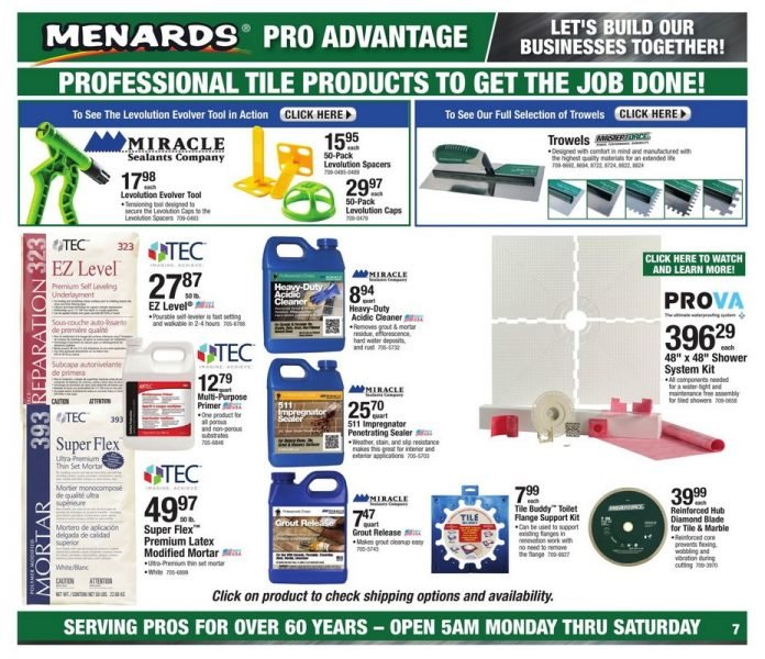 Menards Weekly Sale Sep 08 – Sep 21, 2019