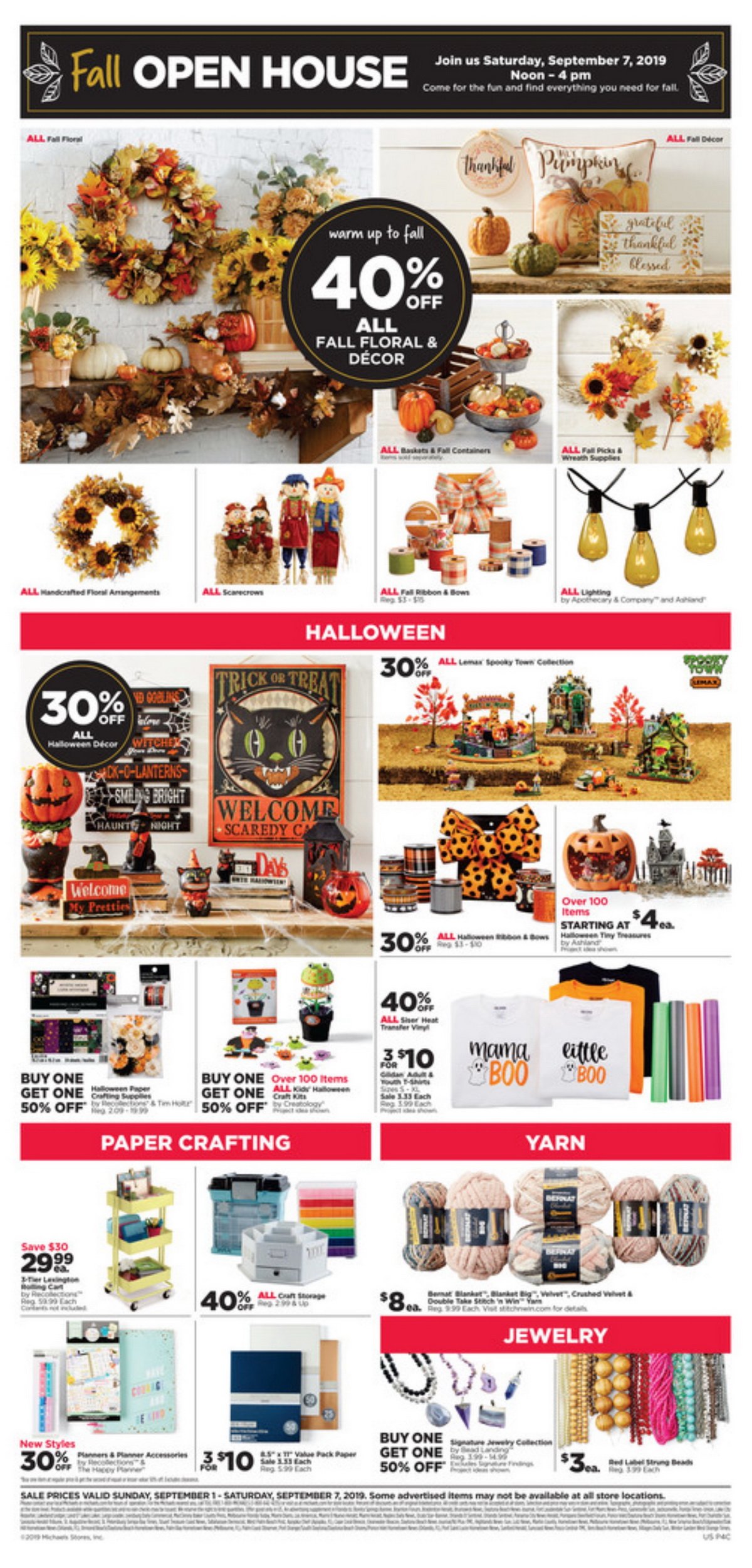 Michaels Weekly Ad Sep 1 – Sep 7, 2019