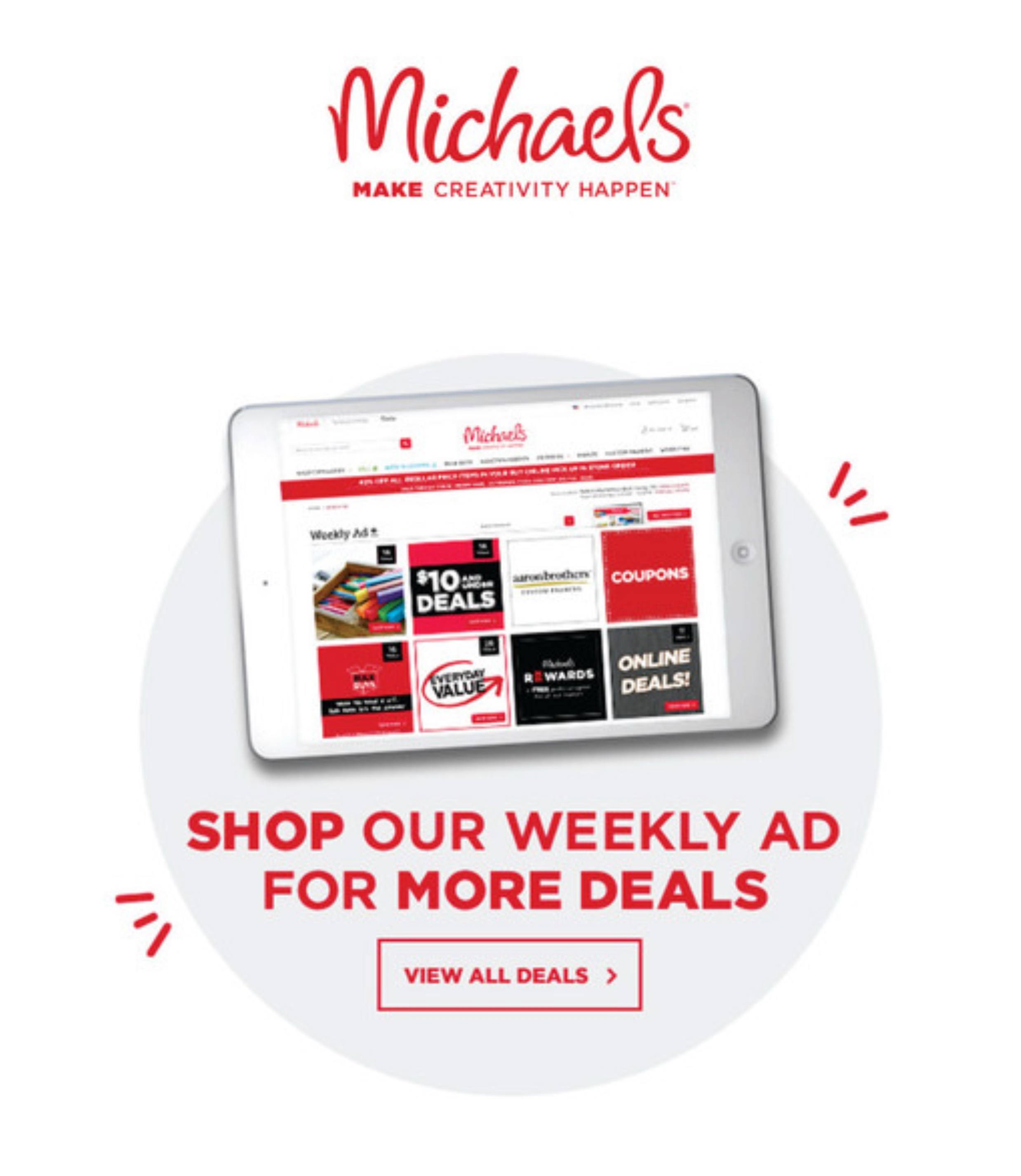 Michaels Weekly Ad Sep 1 – Sep 7, 2019