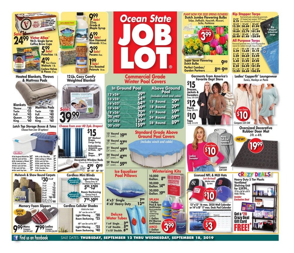Ocean State Job Lot Weekly Ad Sep 12 – Sep 18, 2019