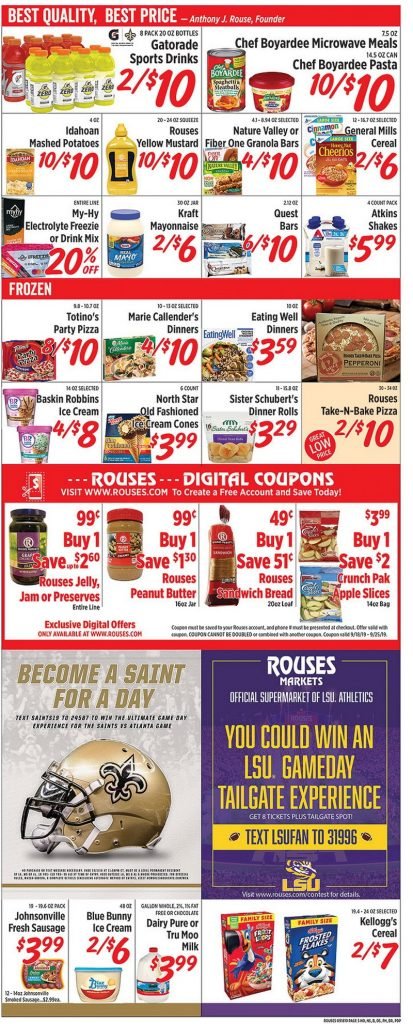 Rouses Weekly Ad Sep 18 – Sep 25, 2019