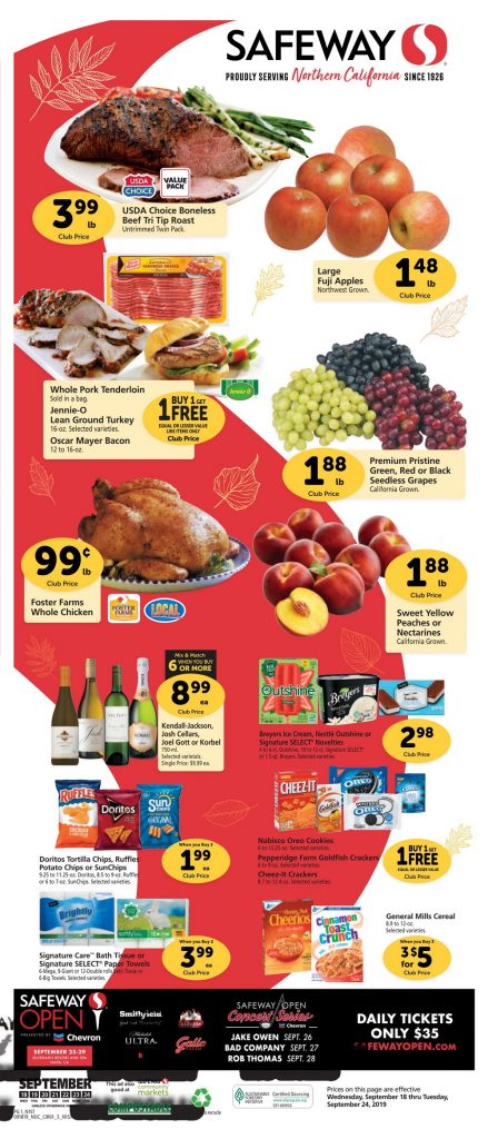 Safeway Weekly Ad Sep 18 – Sep 24, 2019