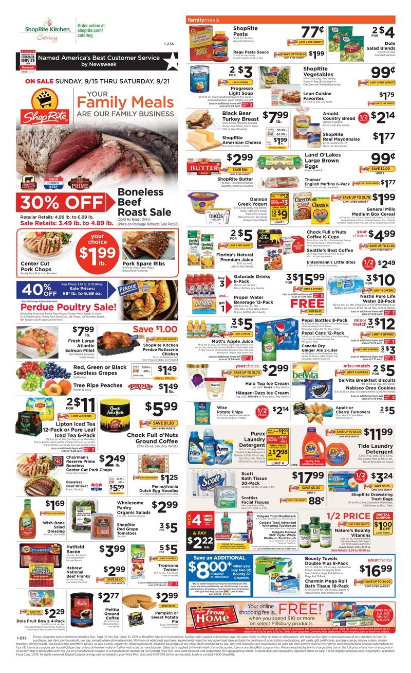 ShopRite Weekly Ad Sep 15 – Sep 21, 2019