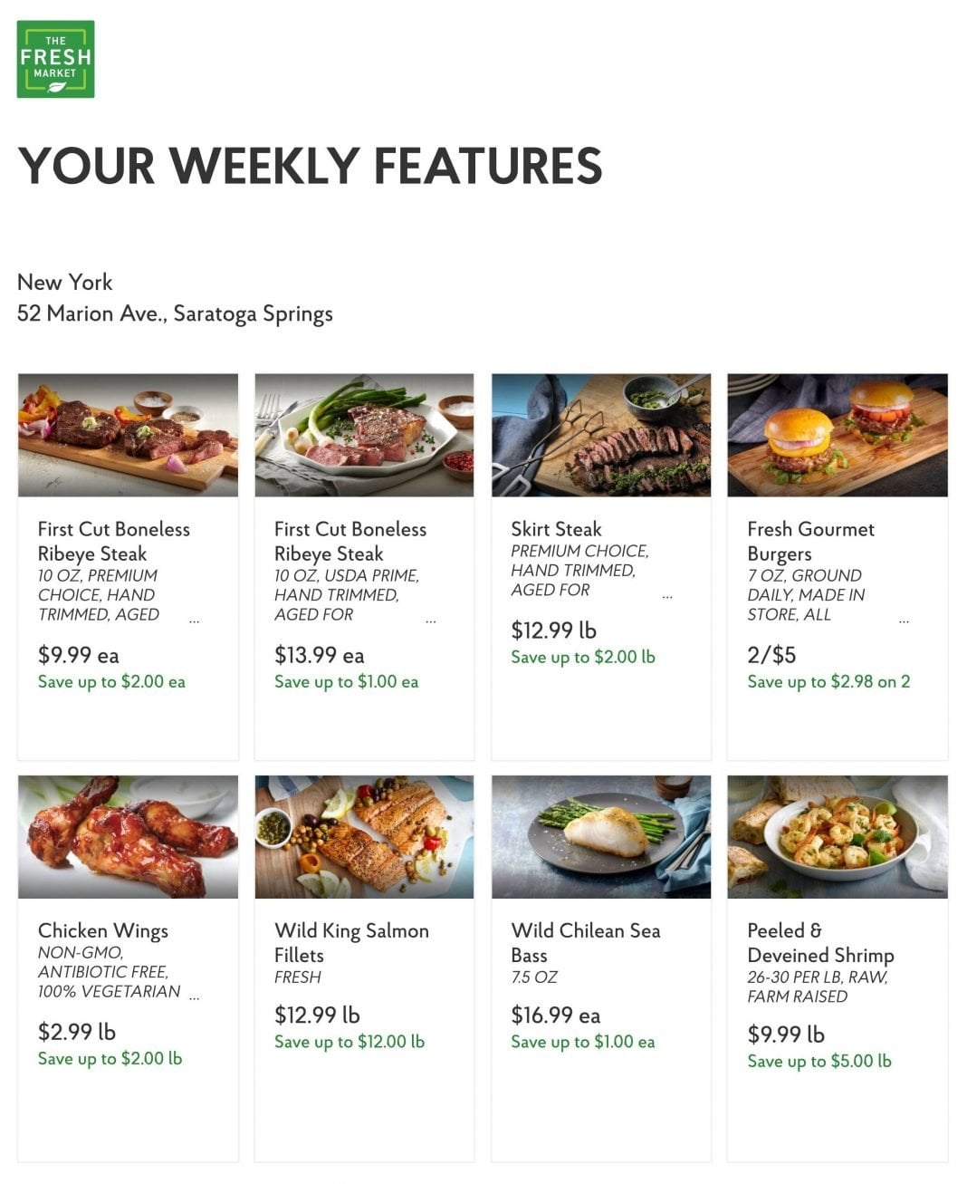 The Fresh Market Weekly Specials Sep 11 – Sep 17, 2019