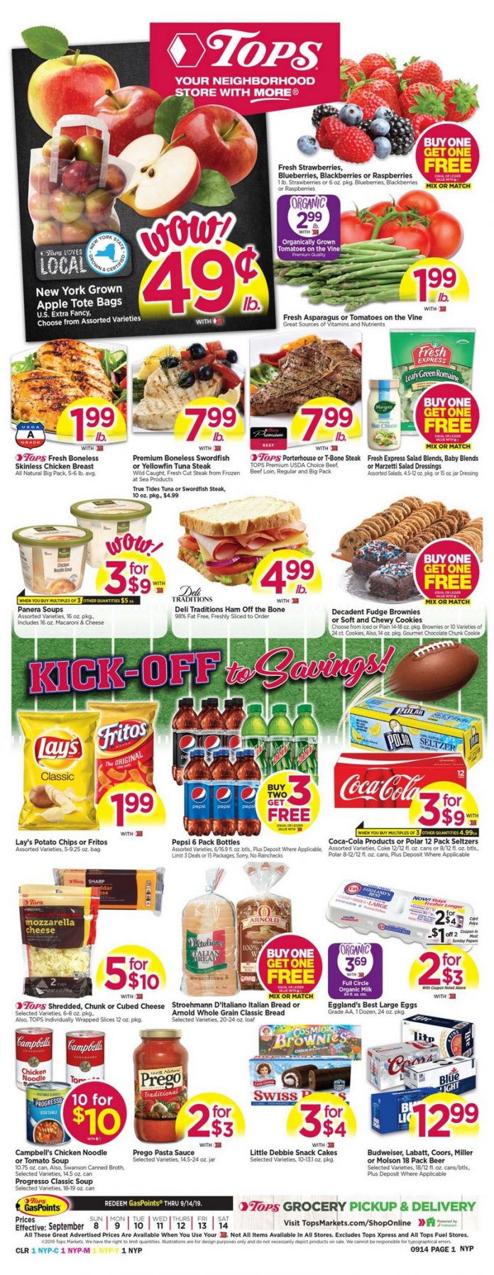 Tops Weekly Circular Sep 08 – Sep 14, 2019