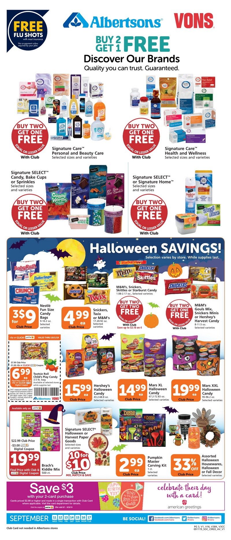Vons Weekly Ad Sep 11 – Sep 17, 2019