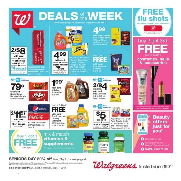 Walgreens Weekly Ad Sep 01 – Sep 07, 2019