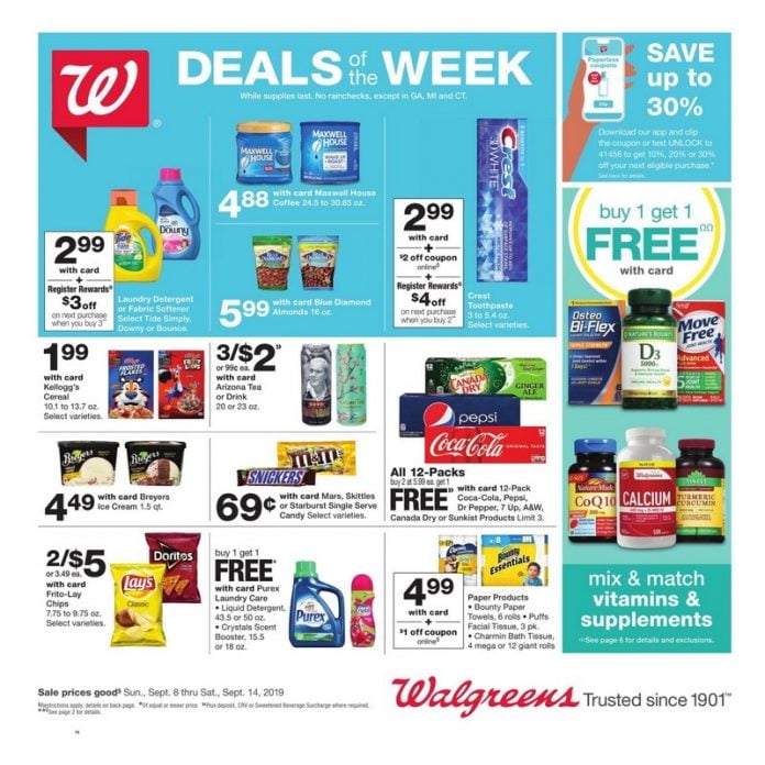 Walgreens Weekly Ad Sep 08 – Sep 14, 2019