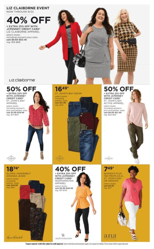 JCPenney Weekly Ad Sep 6 – Sep 8, 2019