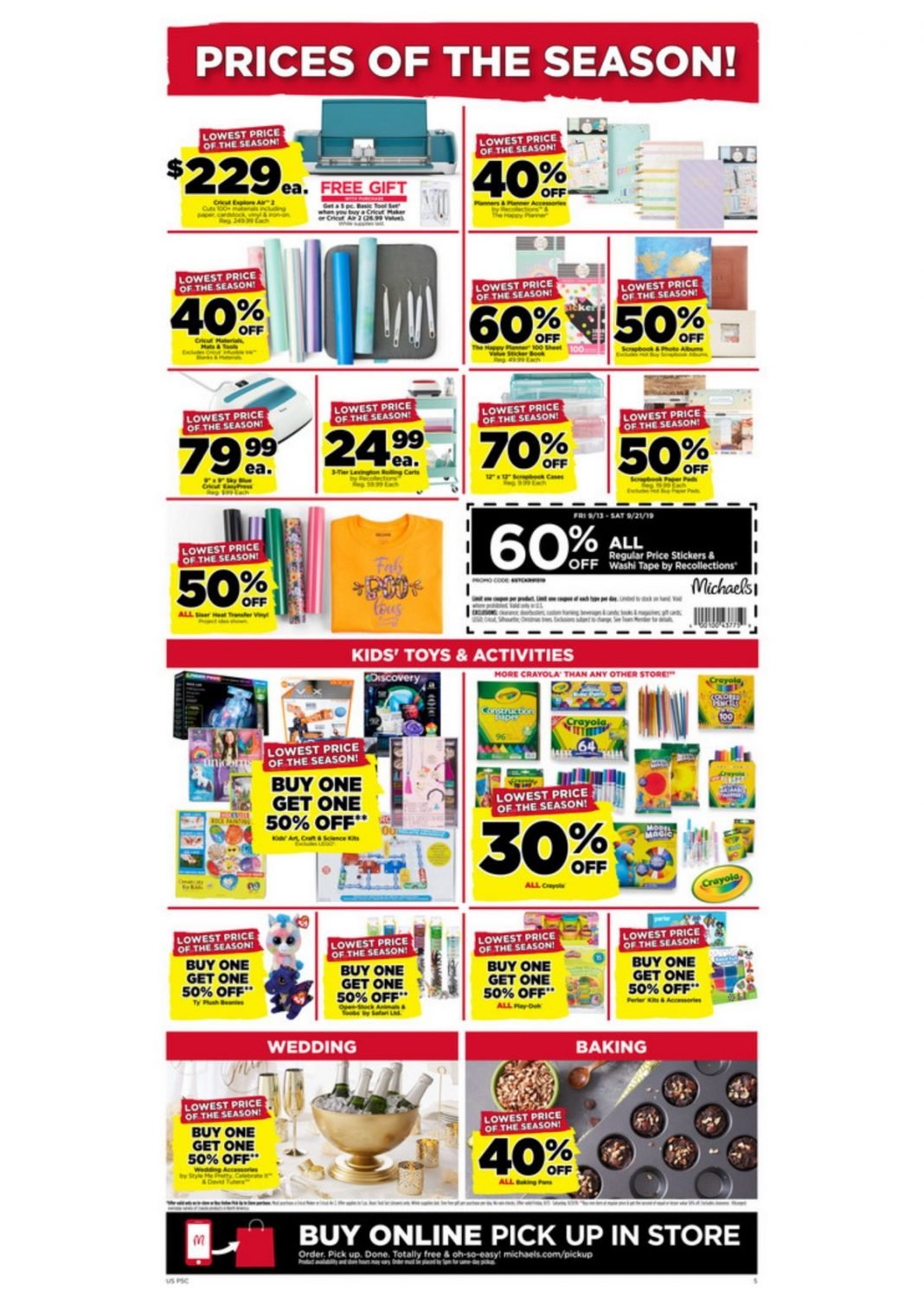Michaels Weekly Ad Sep 13 – Sep 21, 2019