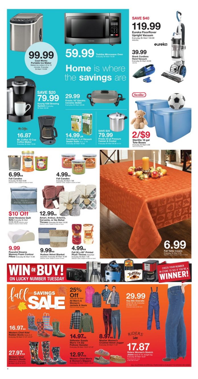 Bi Mart Weekly Ad Sep 26 – Oct 02, 2019