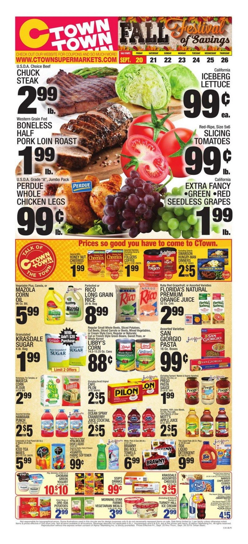 C-Town Weekly Ad Sep 20 – Sep 26, 2019