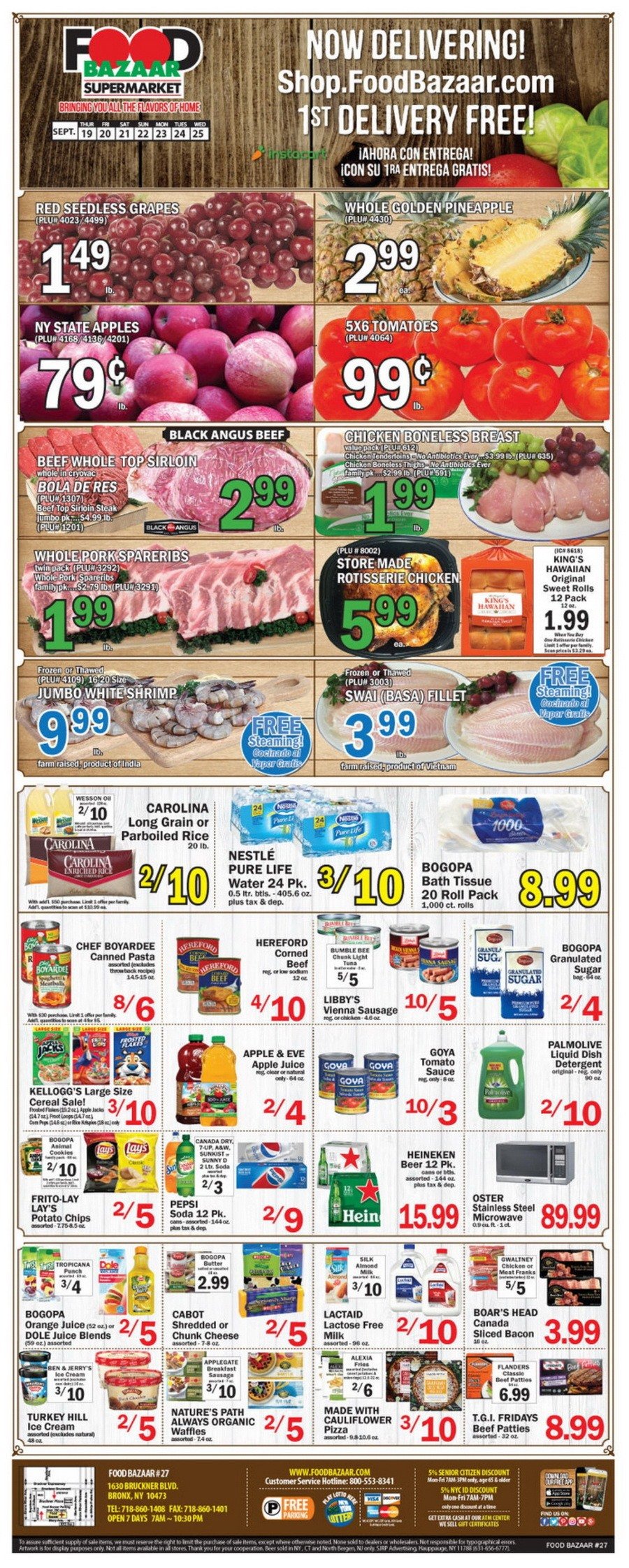 Food Bazaar Weekly Ad Sep 19 – Sep 25, 2019