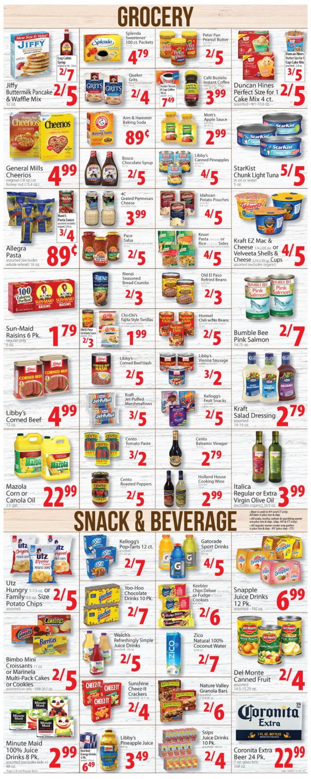 Food Bazaar Weekly Ad Sep 26 – Oct 2, 2019