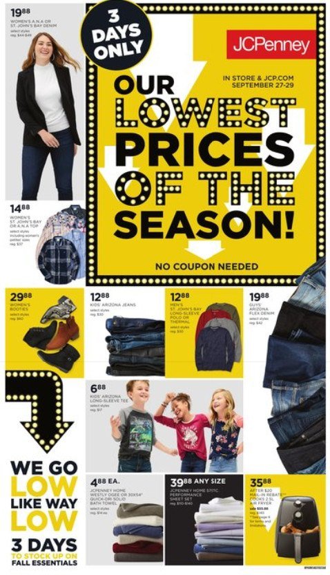 JCPenney Weekly Ad Sep 27 – Sep 29, 2019