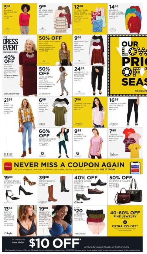 JCPenney Weekly Ad Sep 27 – Sep 29, 2019