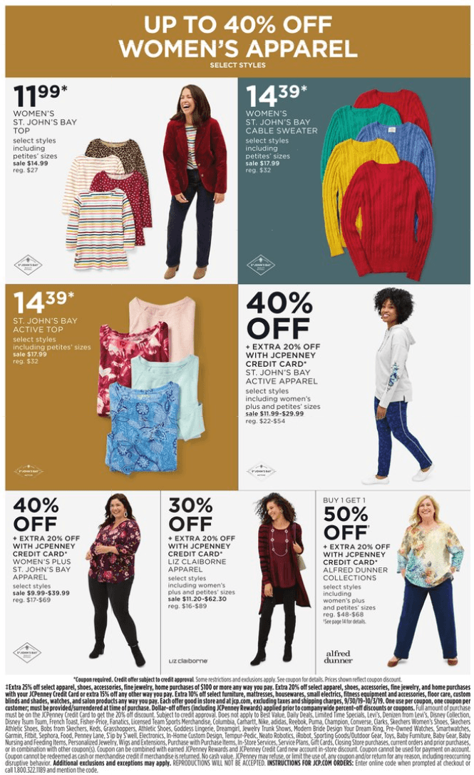 JCPenney Weekly Ad Sep 30 – Oct 3, 2019