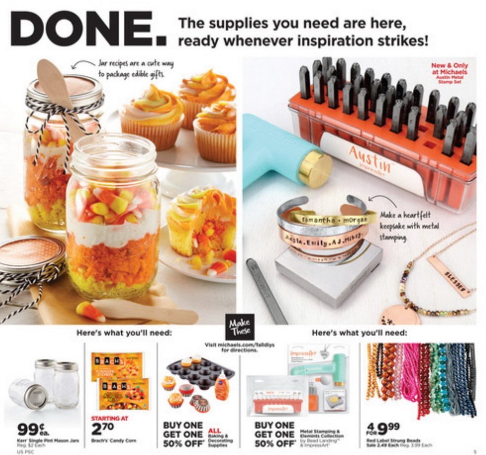 Michaels Weekly Ad Sep 22 – Sep 28, 2019
