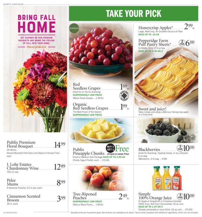 Publix Weekly Ad Sep 25 – Oct 1, 2019