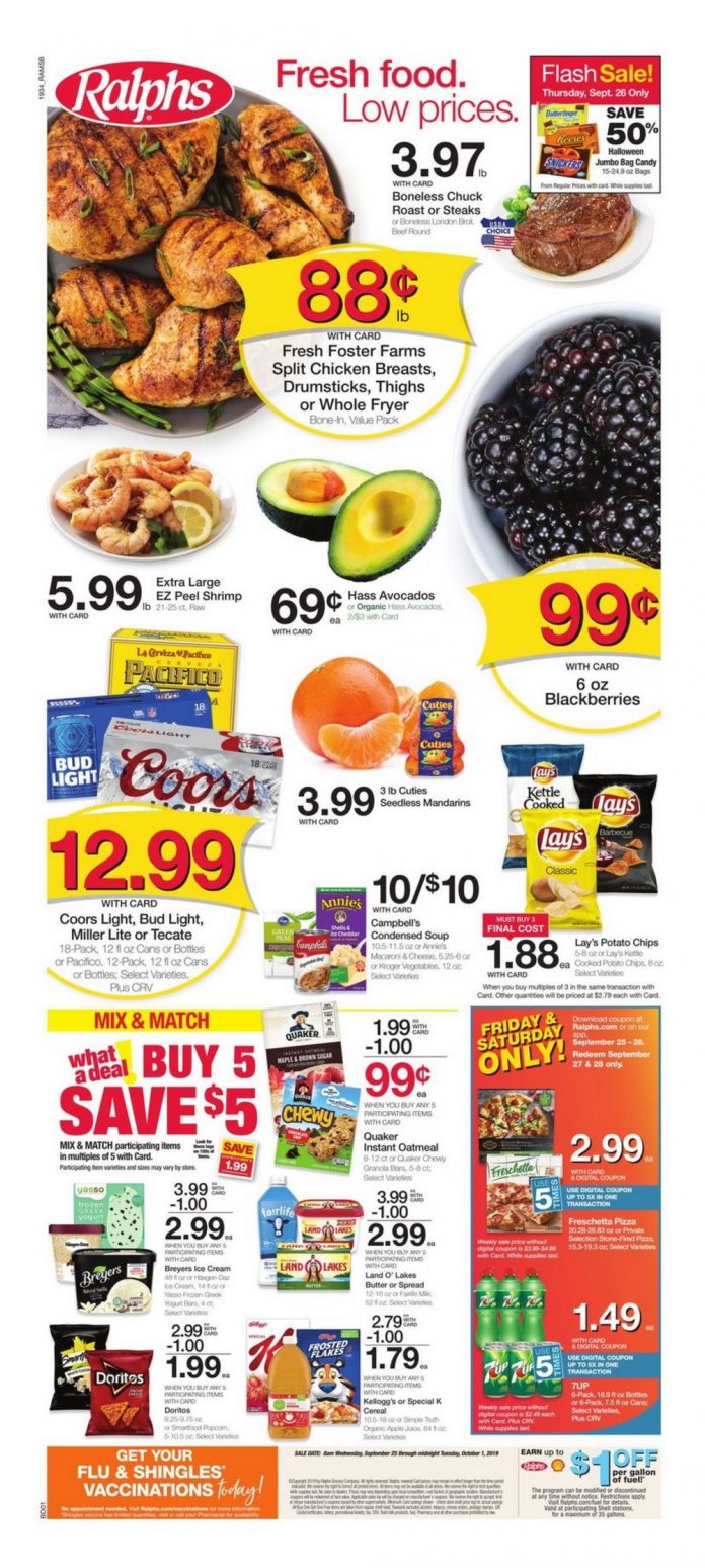 Ralphs Weekly Ad Sep 25 – Oct 1, 2019