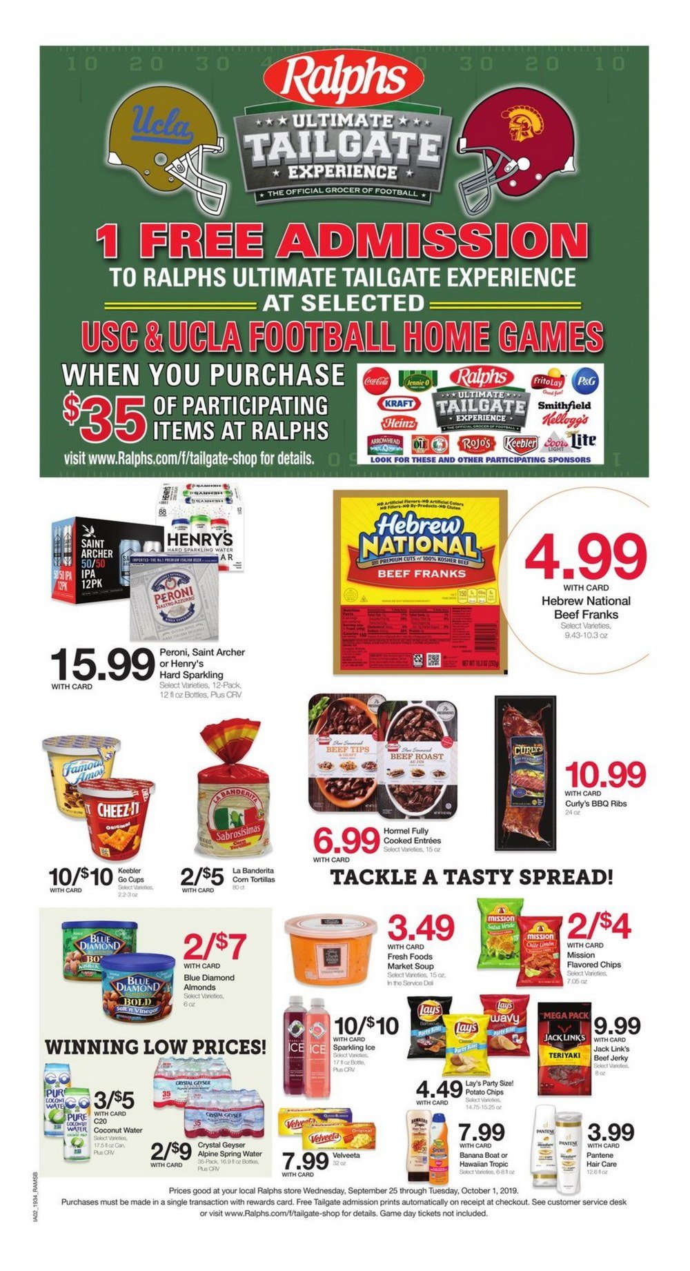 Ralphs Weekly Ad Sep 25 – Oct 1, 2019