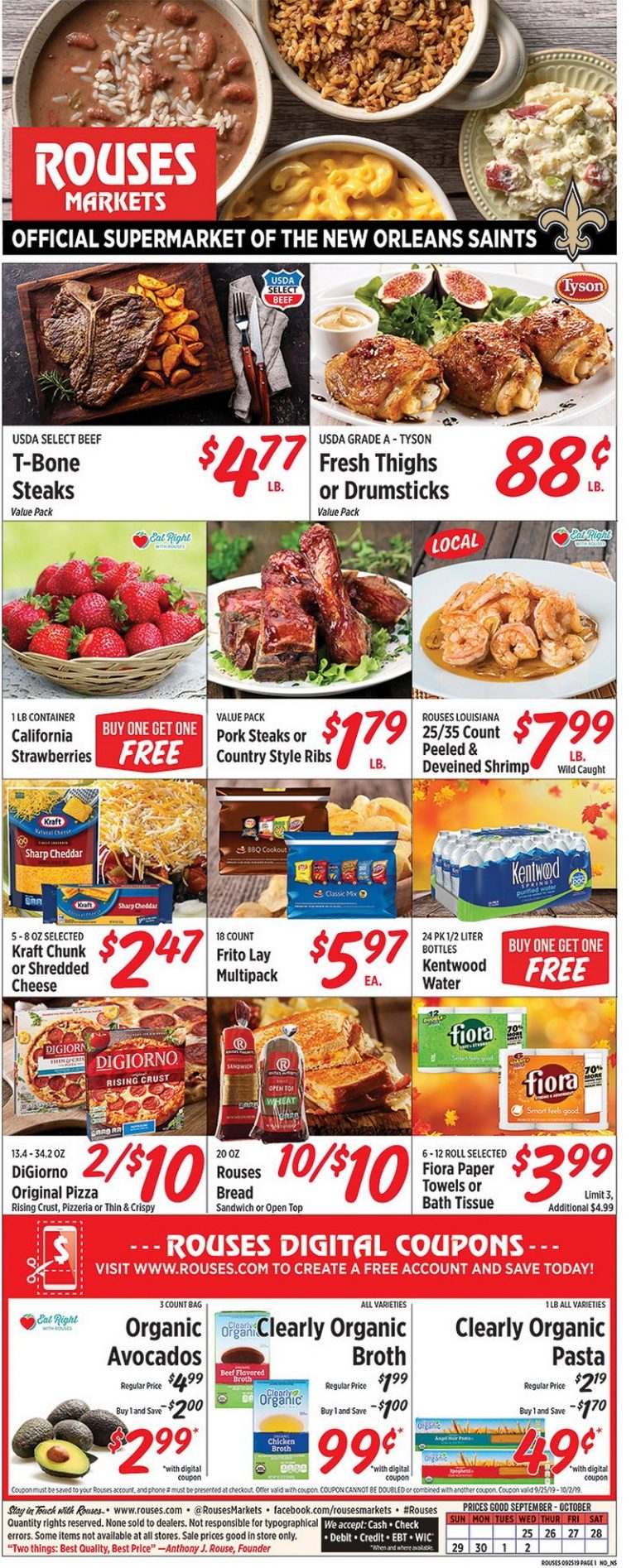 Rouses Weekly Ad Sep 25 – Oct 02, 2019