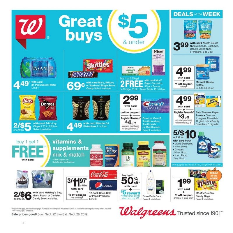 Walgreens Weekly Ad Sep 22 – Sep 28, 2019