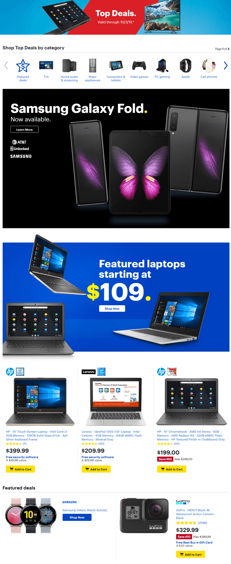 Best Buy Weekly Ad Sep 30 – Oct 3, 2019