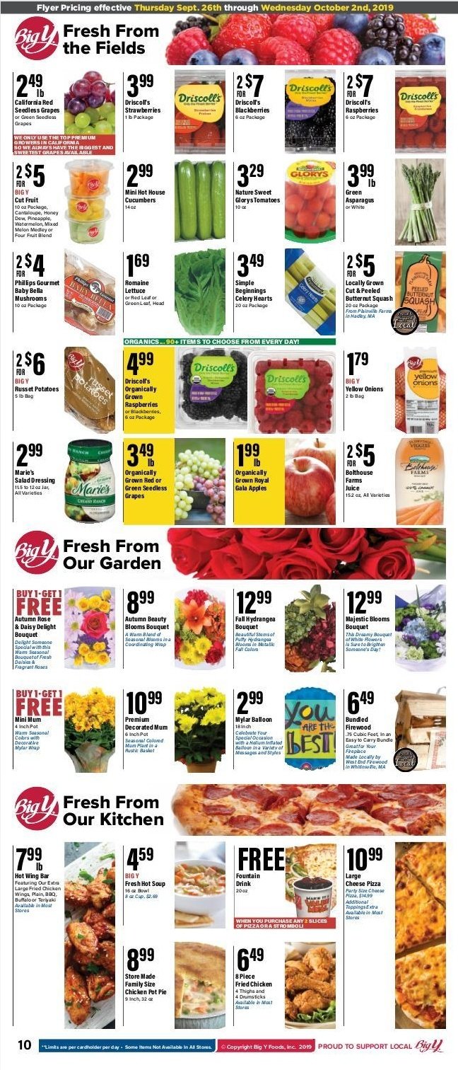 Big Y Weekly Flyer Sep 26 – Oct 2, 2019