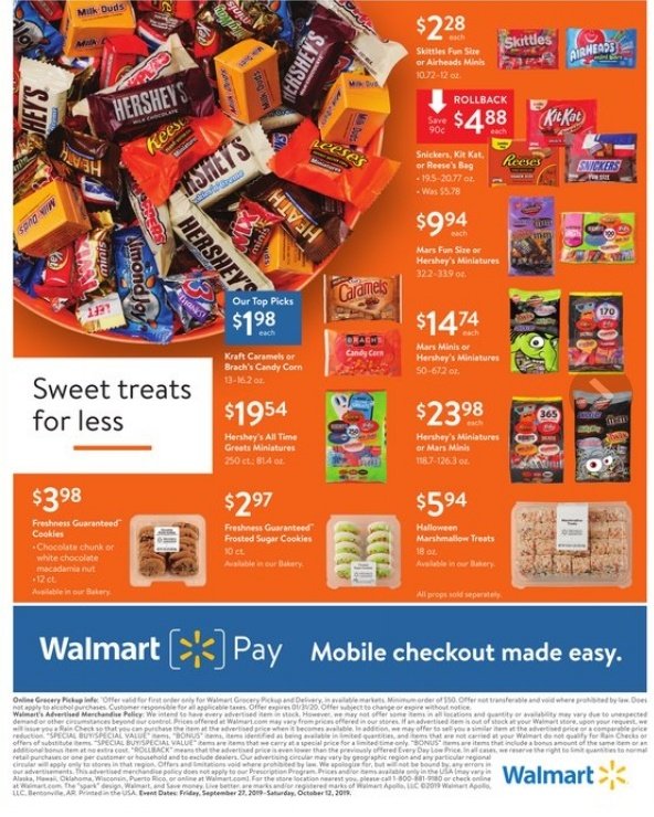 Walmart Weekly Ad Sep 27 – Oct 12, 2019