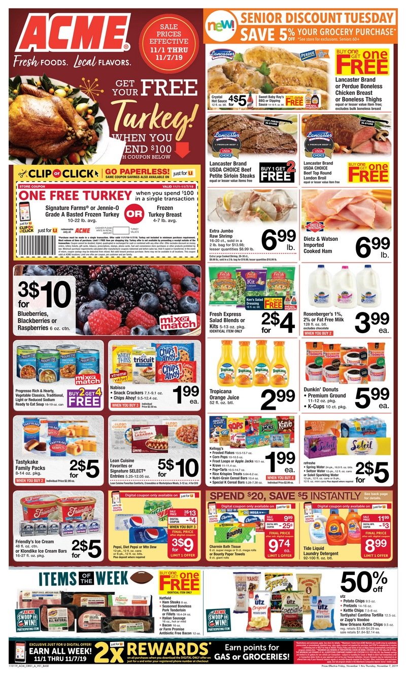 Acme Weekly Ad Nov 01 – Nov 07, 2019