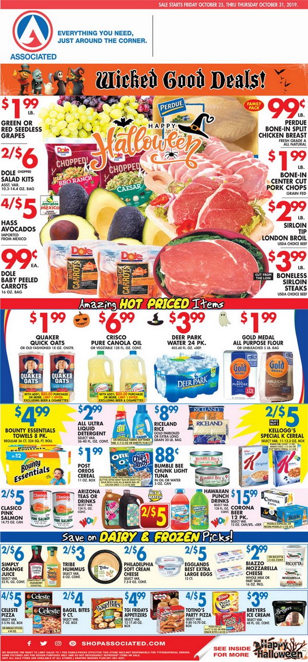 Associated Supermarkets Weekly Ad Oct 25 – Oct 31, 2019