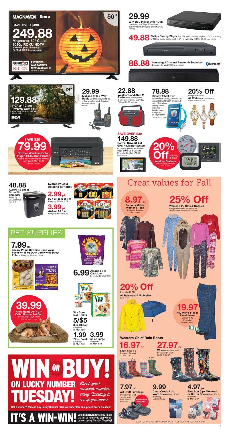 Bi Mart Weekly Ad Oct 24– Oct 30, 2019