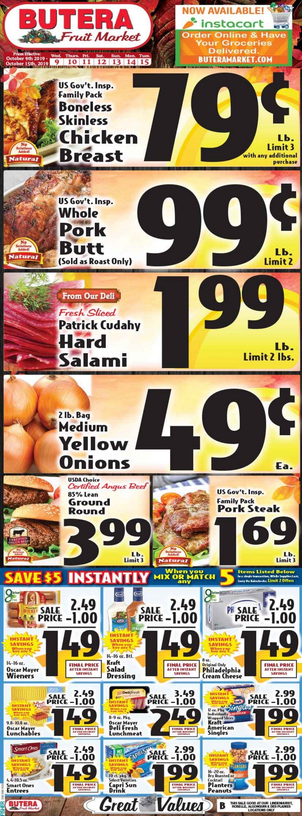 Butera Weekly Ad Oct 9 – Oct 15, 2019