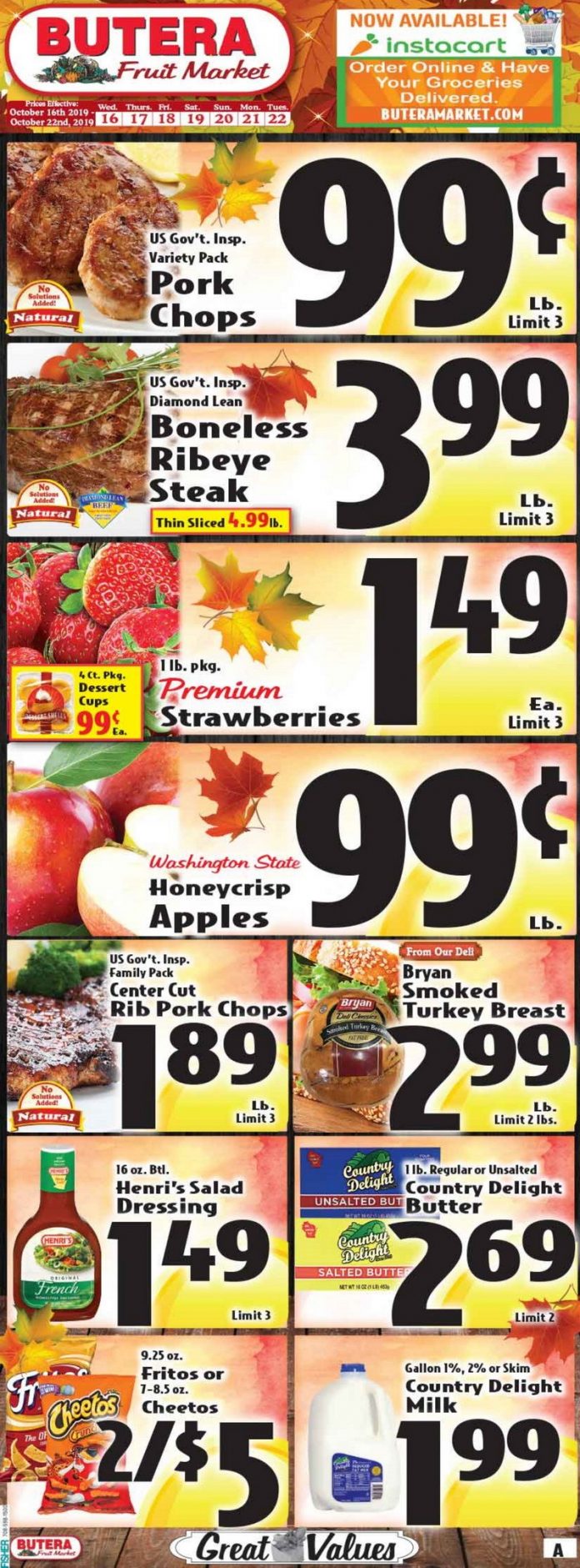 Butera Weekly Ad Oct 16 – Oct 22, 2019